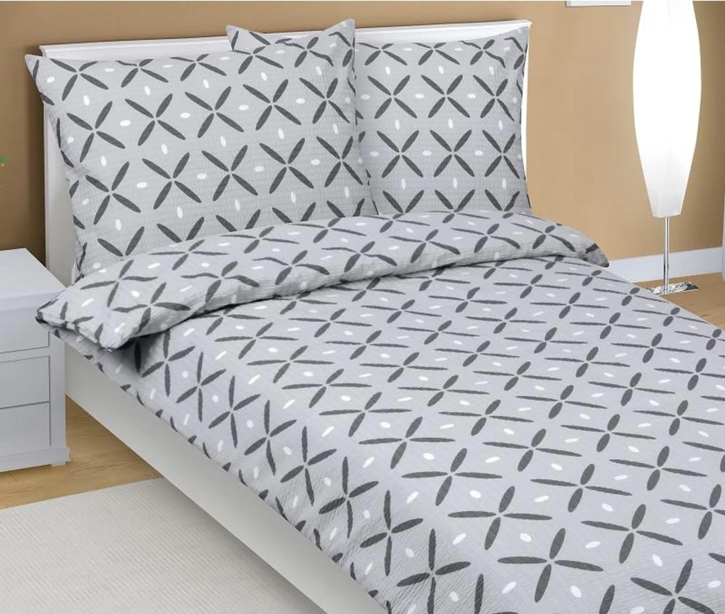 Povlečení krepové Šedá 80/811 - 140x200, 70x90 cm