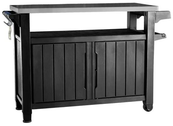 Zahradní pojízdný stůl Keter UNITY XL 207 l - černý