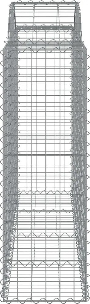 Klenuté gabionové koše 5 ks 200x50x120/140cm pozinkované železo 3146344