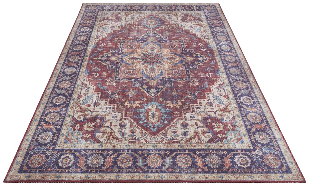 Hanse Home, Kusový koberec Asmar 104000 Plum/Red, 80x200, červená, chodba / předsíň