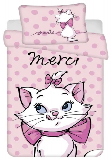 Jerry Fabrics Disney povlečení do postýlky Marie Cat Merci baby 100x135, 60x40 cm
