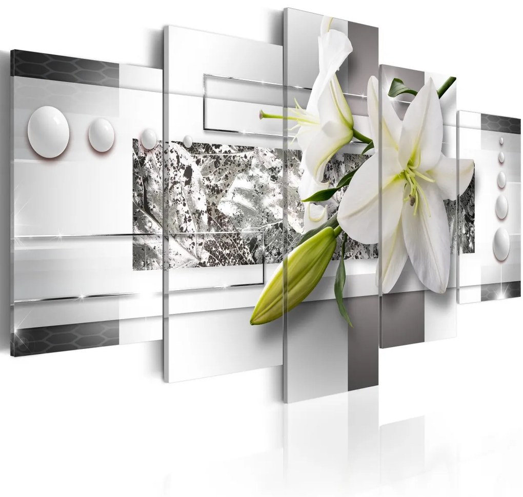 Murando DeLuxe Obrazy &gt; Abstraktní obrazy - bílá lilie Velikost: 200x100 cm
