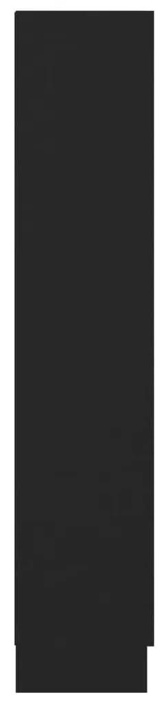 vidaXL Knihovna černá 82,5 x 30,5 x 150 cm dřevotříska