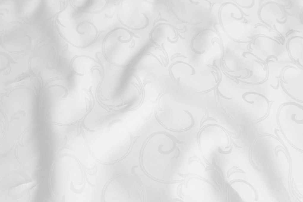 Saténový povlak na polštář Ornament - bílá Velikost: 70 x 90