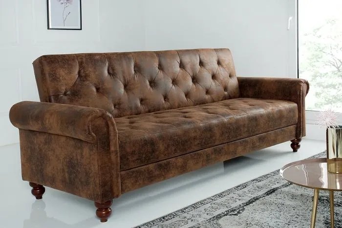 Designová pohovka Scarlet rozkládací / antická hnědá - Skladem na SK
