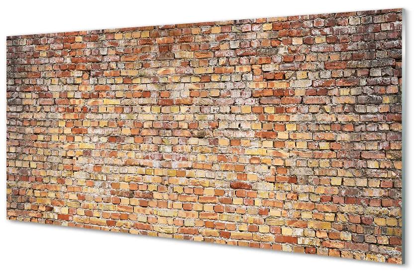 Skleněný panel Cihlová zeď kamenná 125x50 cm