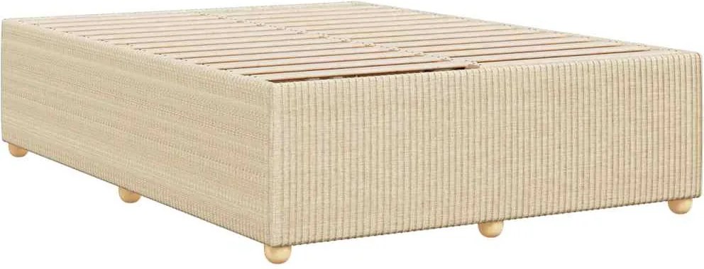 Rám postele bez matrace krémový 140 x 200 cm textil 3284947