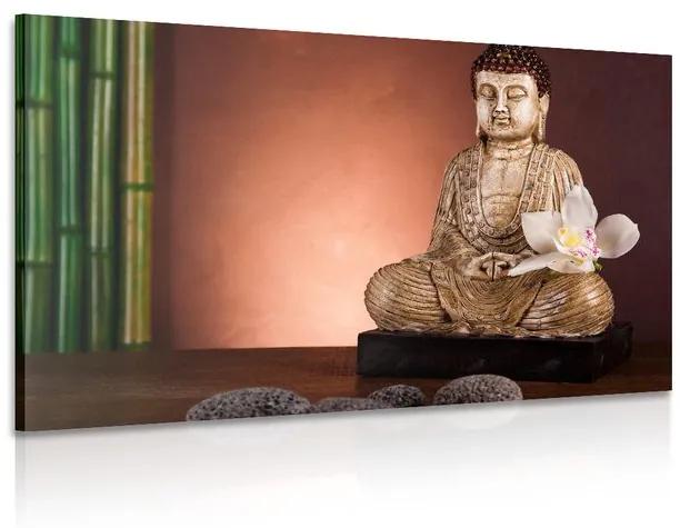 Obraz meditující Budha Varianta: 120x80