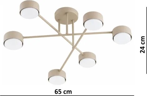 Brilagi - LED Přisazený lustr MONO 6xGX53/30W/230V béžová