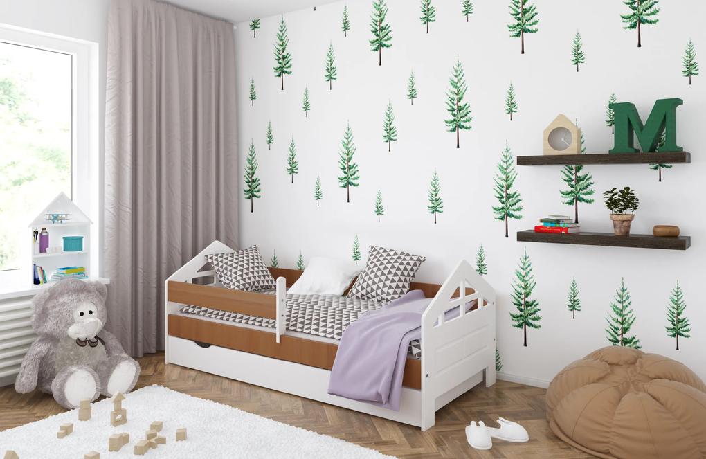 BabyBeds Dětská postel ALA Velikost postele: 160x80 cm, Barevné provedení: Dub, Úložný prostor: Ne, bez úložného prostoru Bílá