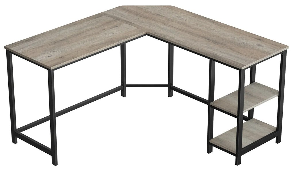 VASAGLE PC stůl rohový industriální 138 x 138 cm