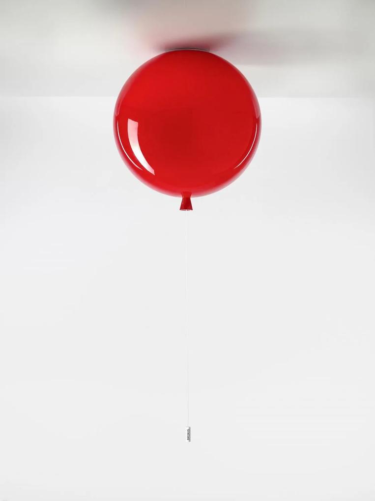 Brokis PC876 Memory, stropní svítící balonek z červeného skla, 1x15W, prům. 40cm