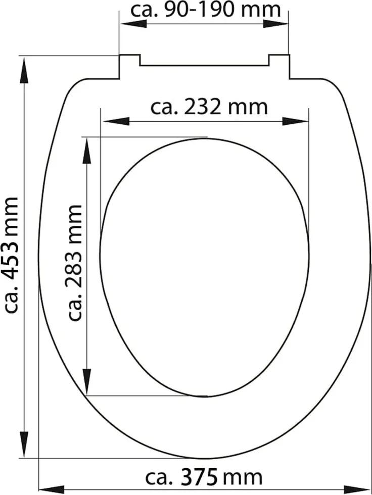 SCHÜTTE WC prkénko se soft-close mechanismem GREEN GARDEN s potiskem [435101] Barva: Hnědá a bílá