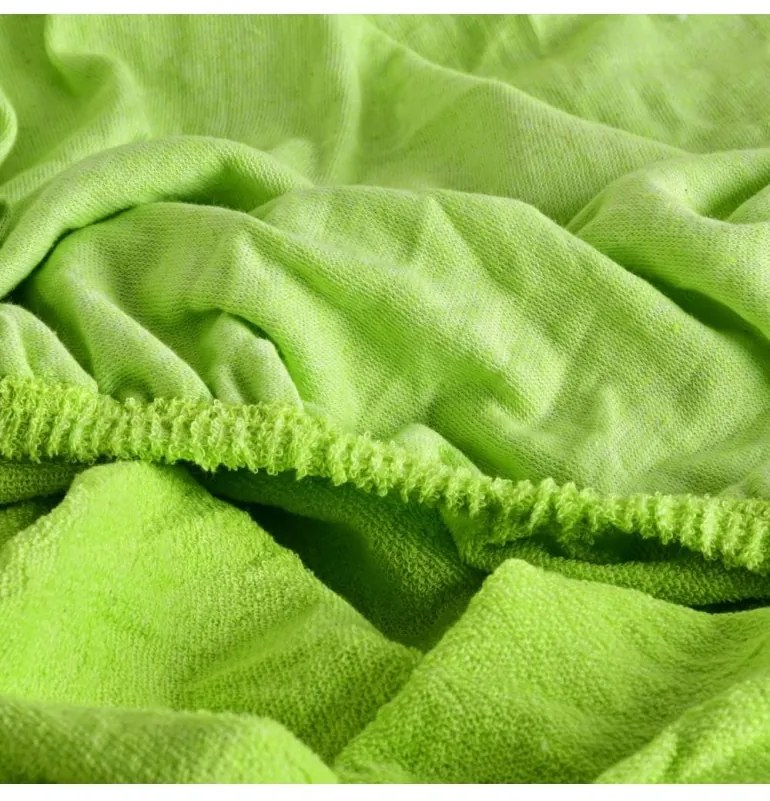 Plachta ložní zelená froté EMI, Plachta 90x200