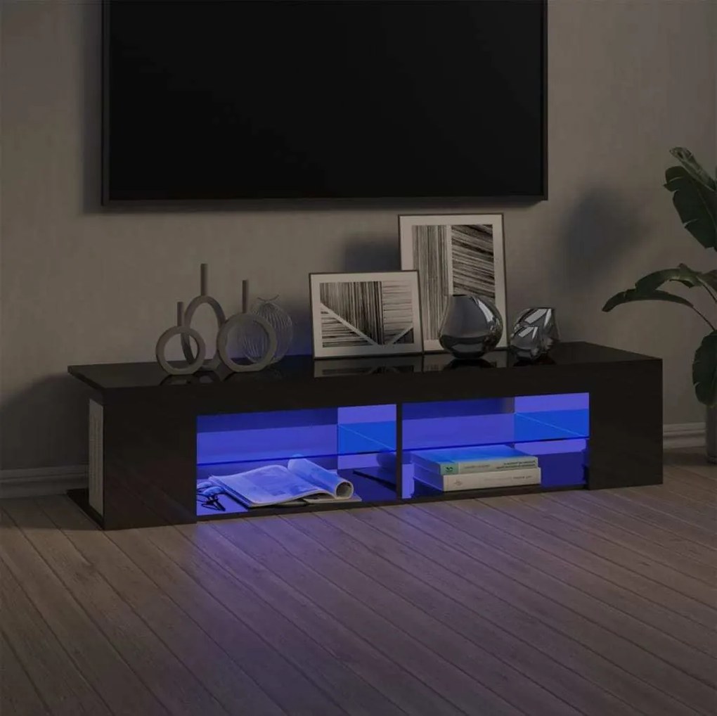 vidaXL TV skříňka s LED osvětlením 135x39x30 cm [804231] Barva: hnědý dub