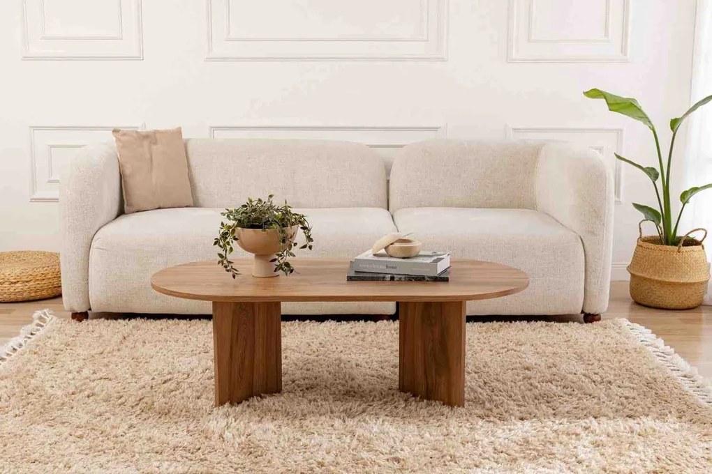 Designový konferenční stolek Quinlan 120 cm hnědý