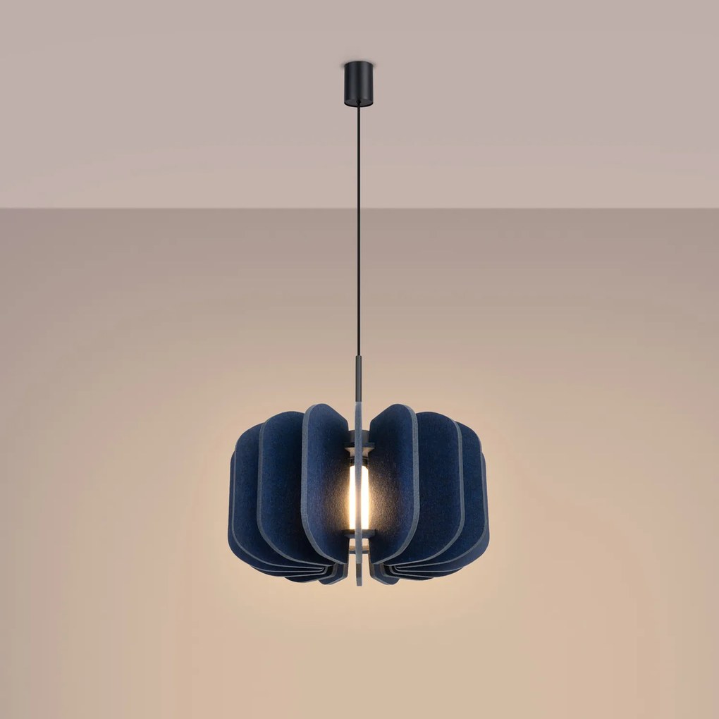 Sollux Lighting Závěsná lampa MULA 45 tmavě modrá