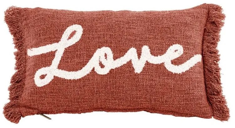 Dekorační polštář 50x30 cm Cotton Slub Love - Tiseco Home Studio