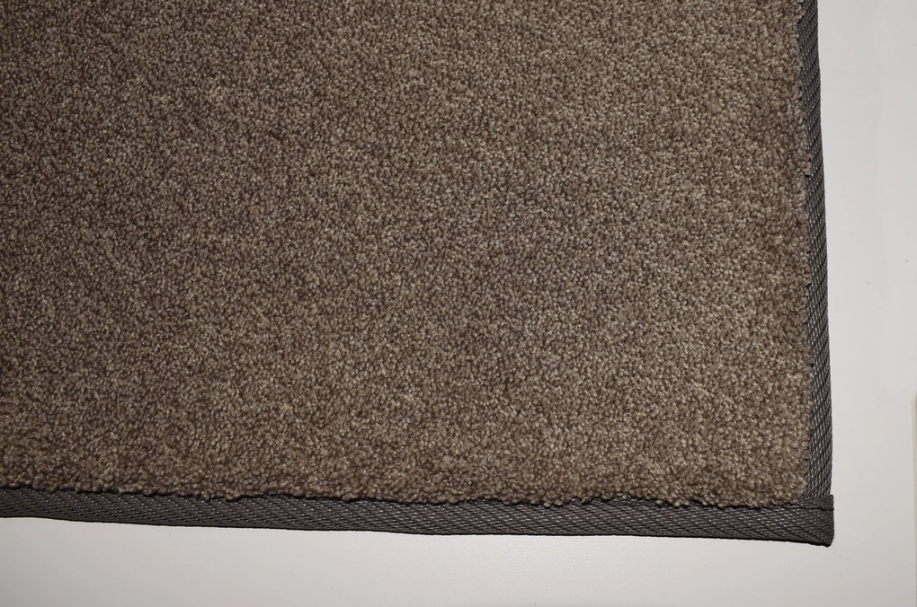Lano, Kusový koberec Supersoft s bordurou 420 hnědý, 120x170, hnědá, chodba / předsíň