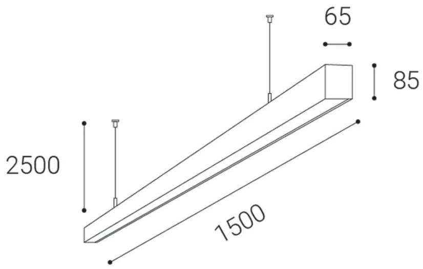 Led2 Závěsné svítidlo LINO Z, 150cm Barva stínidla: opal, Stmívání: On-Off, Barva svítidla: bílá