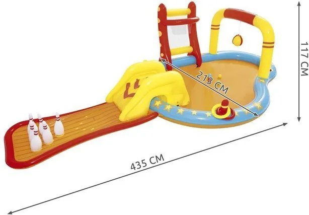 Nafukovací bazén, sportovní hřiště, 435x213x117 cm, BESTWAY | 53068