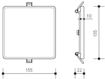 Panlux PN14300011 Podhledové LED svítidlo Downlight Square 12 W, přírodní bílá