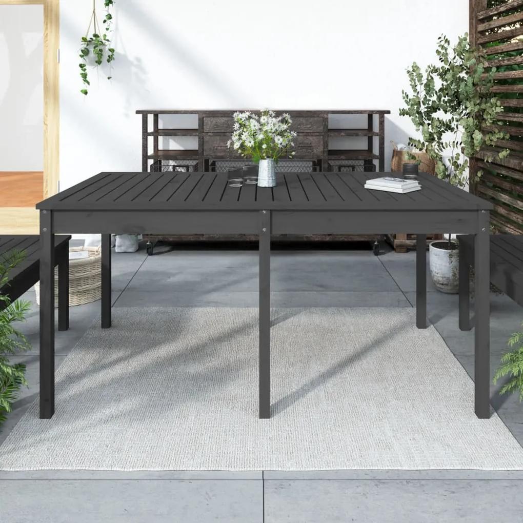 Zahradní stůl šedý 159,5 x 82,5 x 76 cm masivní borové dřevo - Default Title