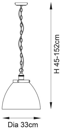 Endon 106896 - Lustr na řetězu HANSEN 1xE27/10W/230V matný chrom