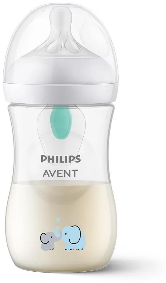 Avent Láhev Natural Philips Response s ventilem AirFree 260 ml, 1 m+ Medvěd