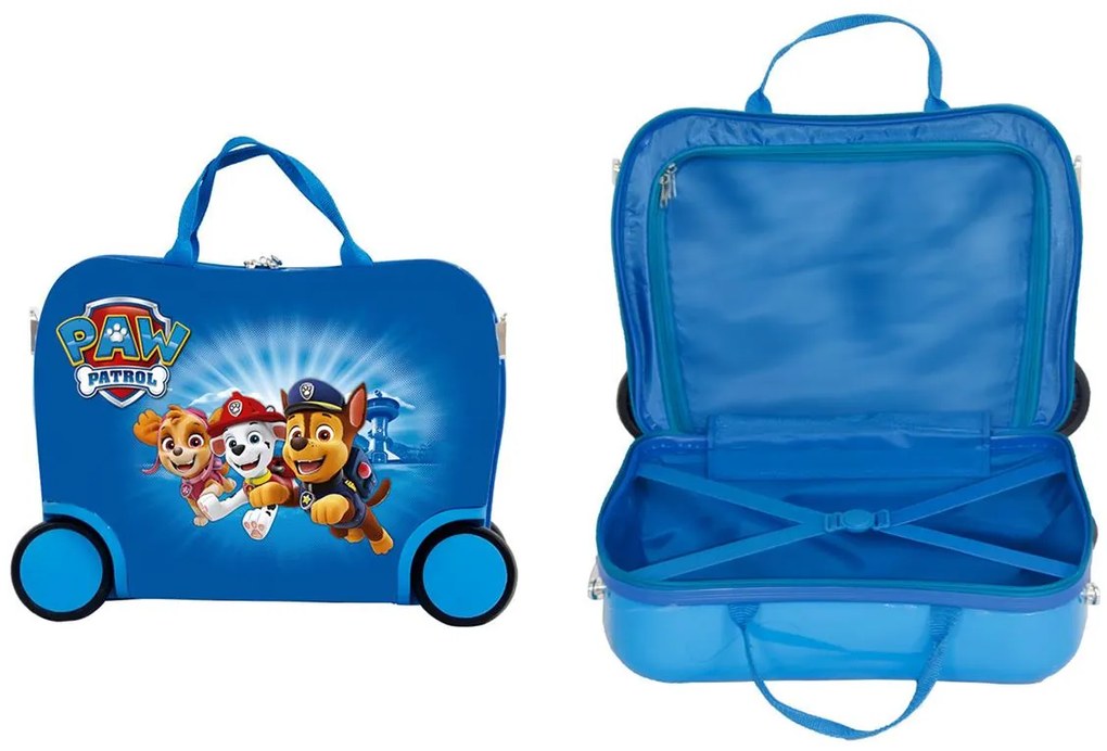 Dětský kufr nízký na kolečkách BC-PP-002, rozměr 41,5x33x22 cm, Paw Patrol - Tlapková patrola modrá, Impol Trade