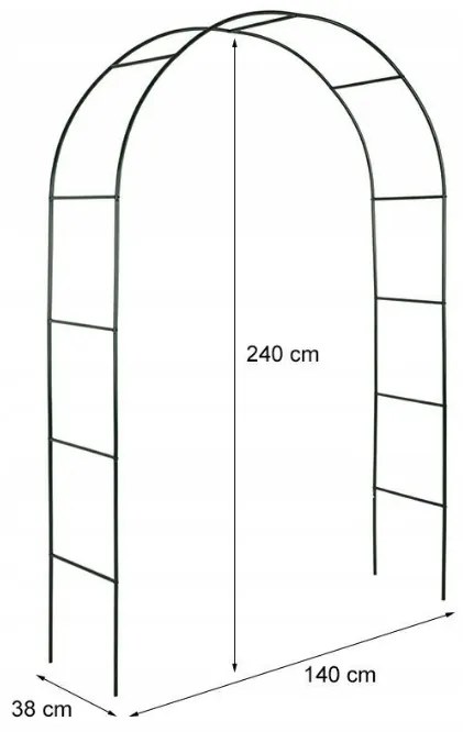 Zahradní pergola oblouk pro popínavé rostliny 140 x 38 x 240 cm
