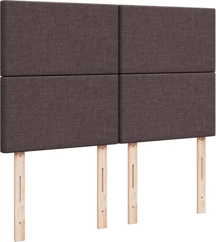 Box spring postel s matrací tmavě hnědá 140x200 cm textil 3291687