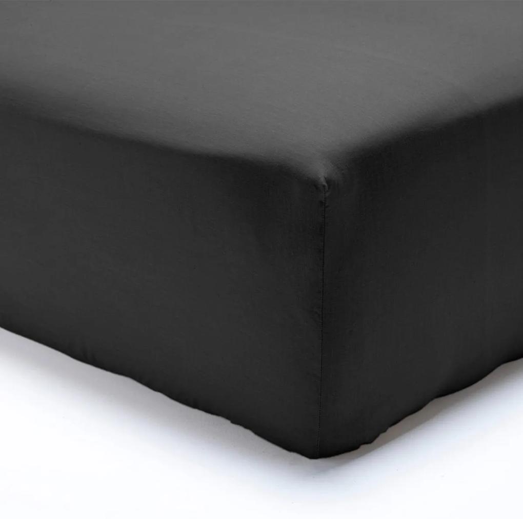 Polášek Jersey prostěradlo na vysokou matraci (až 30cm), 160x200cm, na dvoulůžko černé