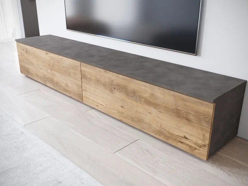 TV stolek Dlone 180, Barva: matera / breslau kaštan, Osvětlení: bez osvětlení