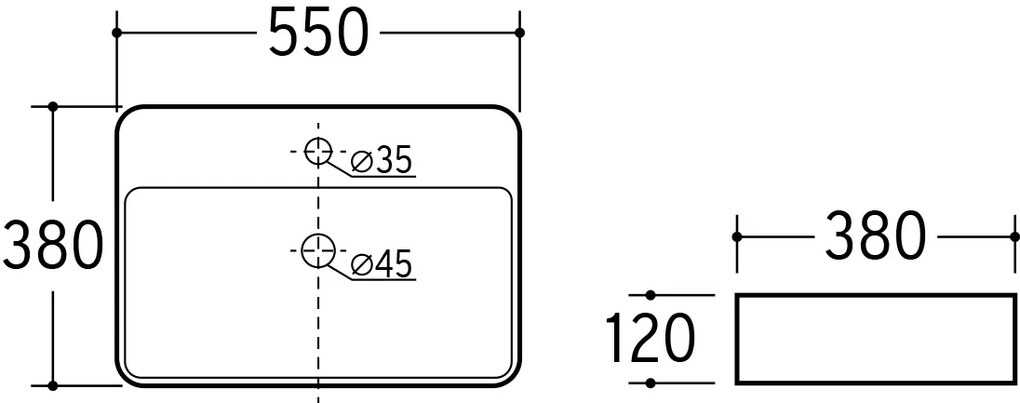 Comad Keramické umyvadlo na desku TRUST 2, tmavě šedá