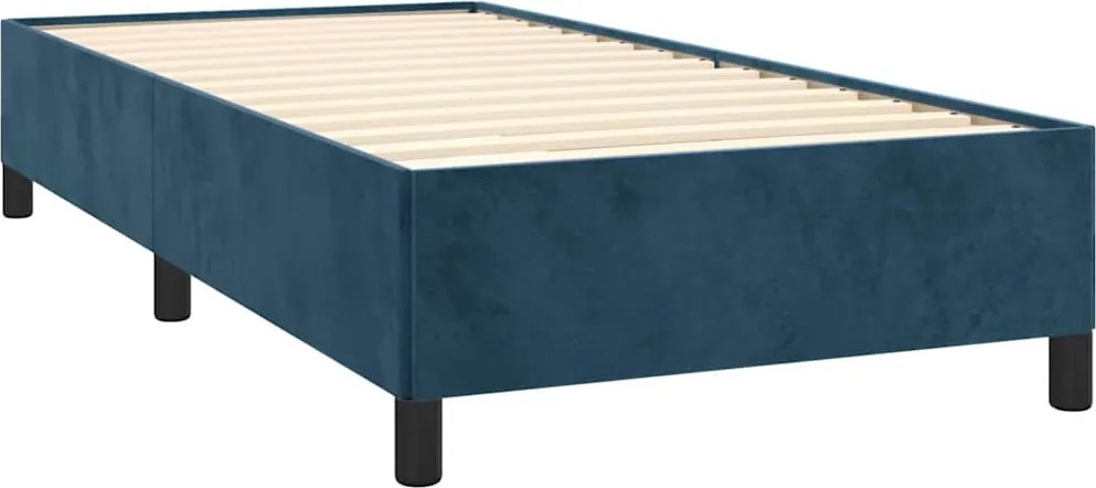Box spring postel s matrací tmavě modrá 80 x 200 cm samet 3132769