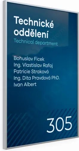 ACCEPT Dveřní tabulka Plato X 148 x 210 mm (stříbrná) - stříbrná tabulka