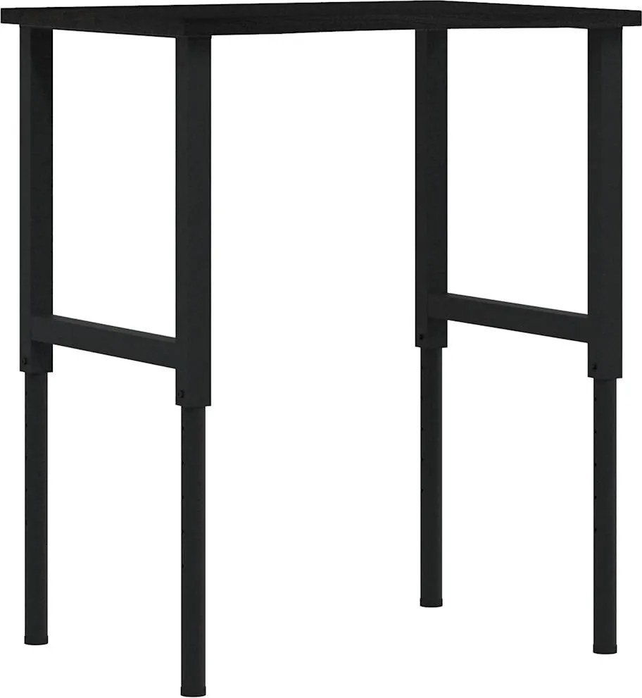 Pracovní stůl tmavě hnědý 80 x 60 x (71,5–98) cm masivní dub 3309698