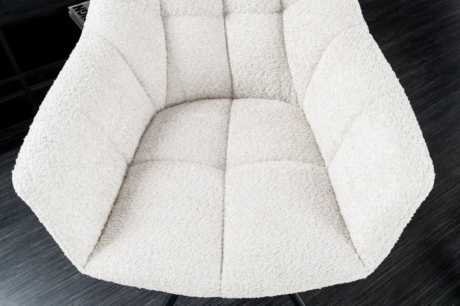 Designová otočná židle Vallerina bílá