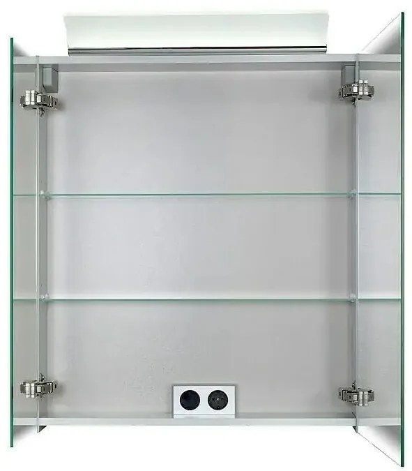Riva Reflex Zrcadlová skříňka s LED osvětlením, 80 × 70 × 16,5 cm