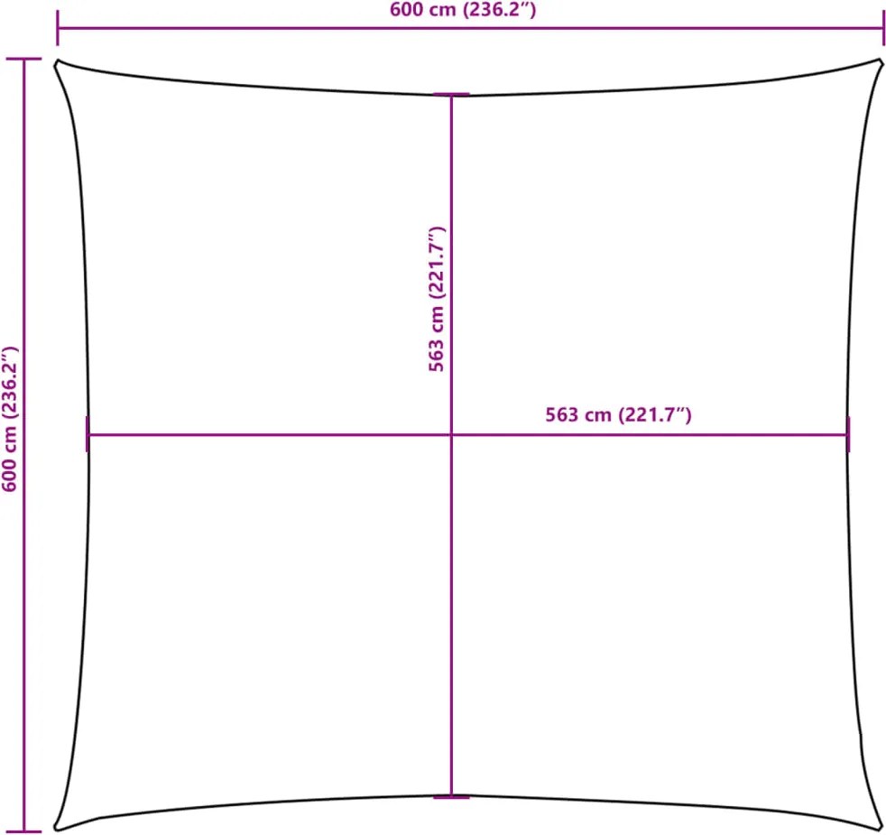 vidaXL Marketos Stínící plachta oxfordská látka čtvercová 6 x 6 m béžová