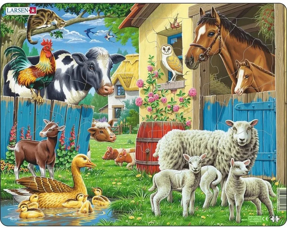 Larsen Puzzle Zvířata na farmě, 25 dílků
