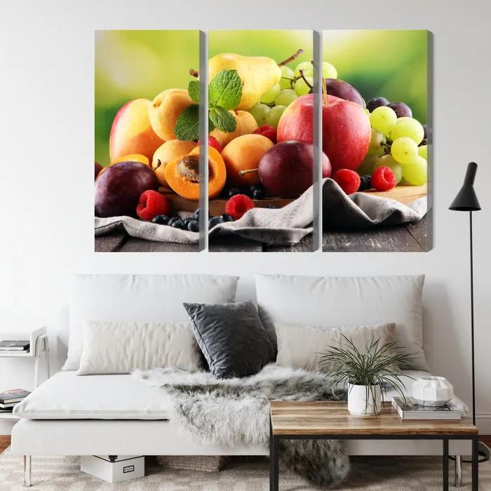 Vícedílný obraz Čerstvé Letní Ovoce Nedostatek Nedostatek Plátno Canvas 180x120