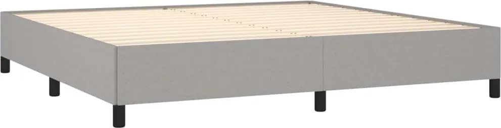 Box spring postel s matrací světle šedá 200 x 200 cm textil 3141961