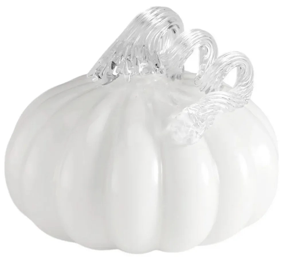 Skleněná dekorace Pumpkin White 10 cm COOEE Design