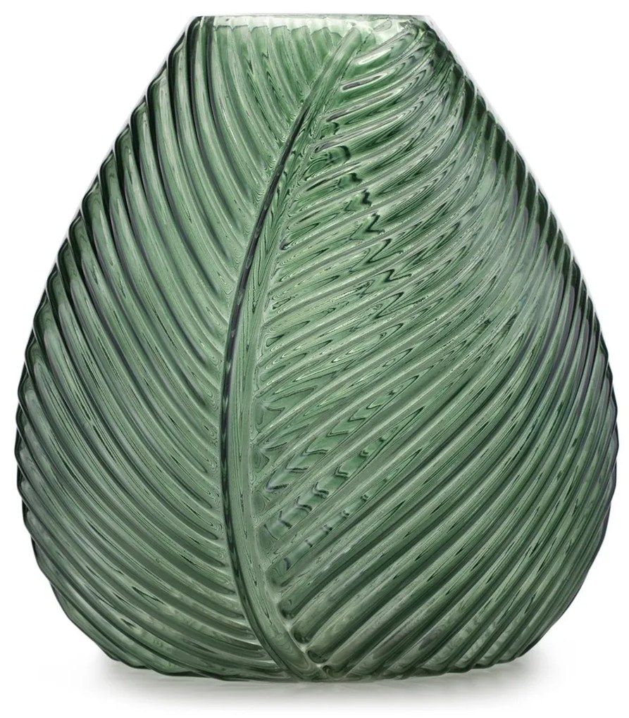 Váza AmeliaHome Terrassa lahvově zelená, velikost 21x22