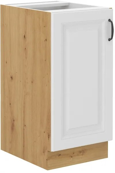 Kuchyňská skříňka Stilo 40 D 1F BB korpus dub artisan, dvířka bílá