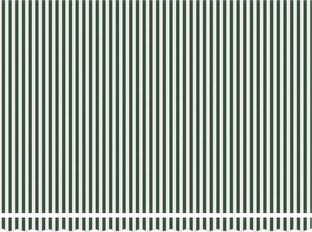 Rám markýzy Zelená a bílá 450 × 300 cm 3331079