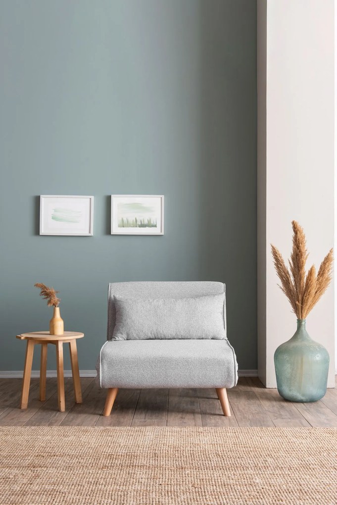 Hanah Home Rozkládací křeslo FOLDE šedé
