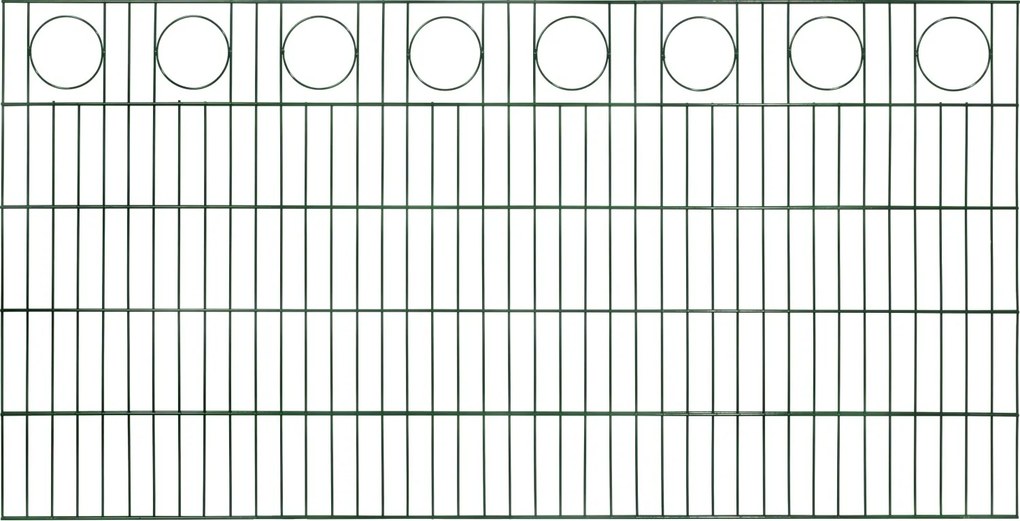Floraworld Dekorativní plotový panel, dvojitý, kruh, zelená, 100 x 200 cm